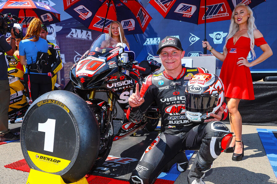 TY SCOTT WINS MOTOAMERICA SUPERSPORT FOR VISION WHEEL M4 ECSTAR SUZUKI - Team Hammer, Inc.